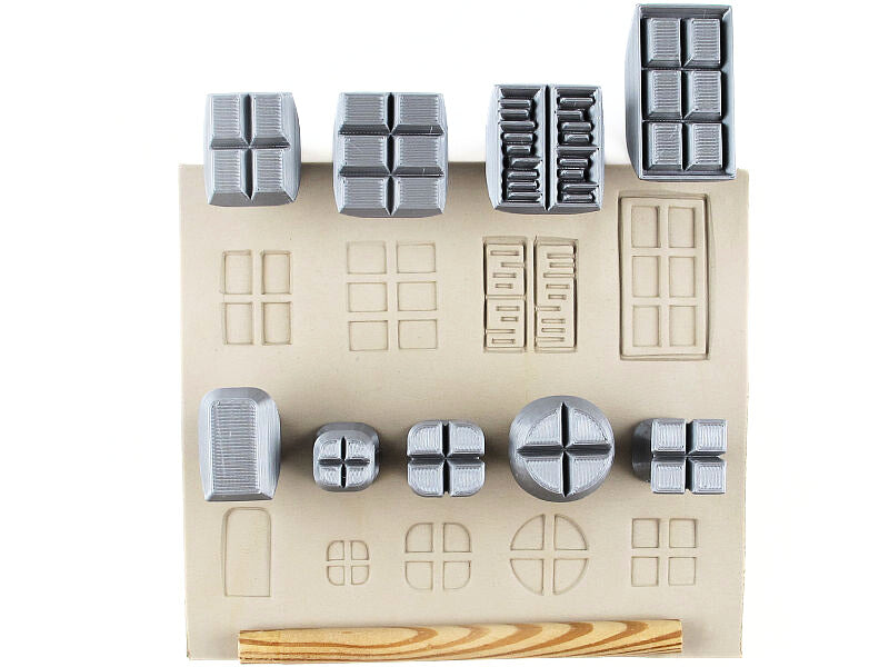 Windows | Clay stamps | Relyef pottery tools