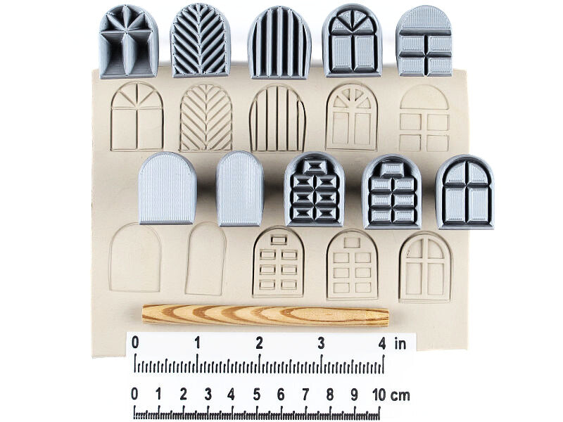 Windows | Clay stamps | Relyef pottery tools