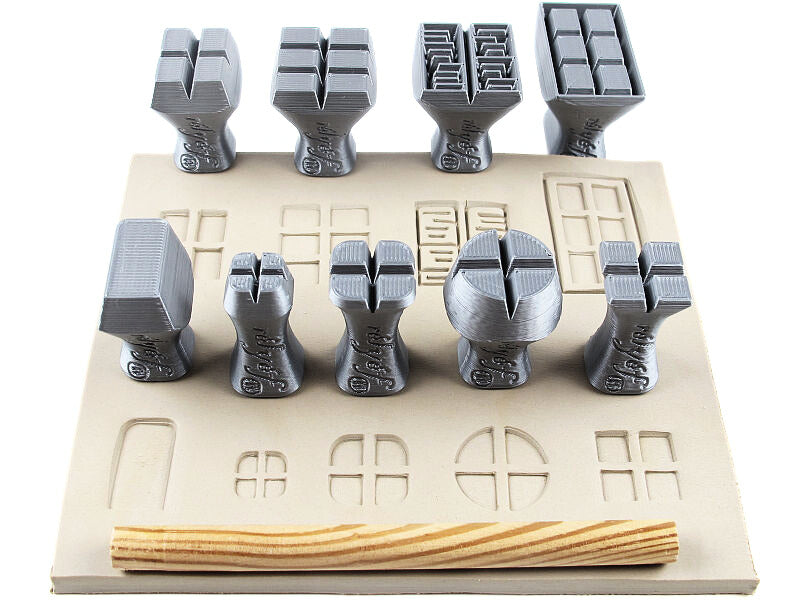 Windows | Clay stamps | Relyef pottery tools