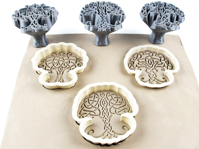 Celtic Tree of Life Cutters | Clay stamps | Relyef pottery tools