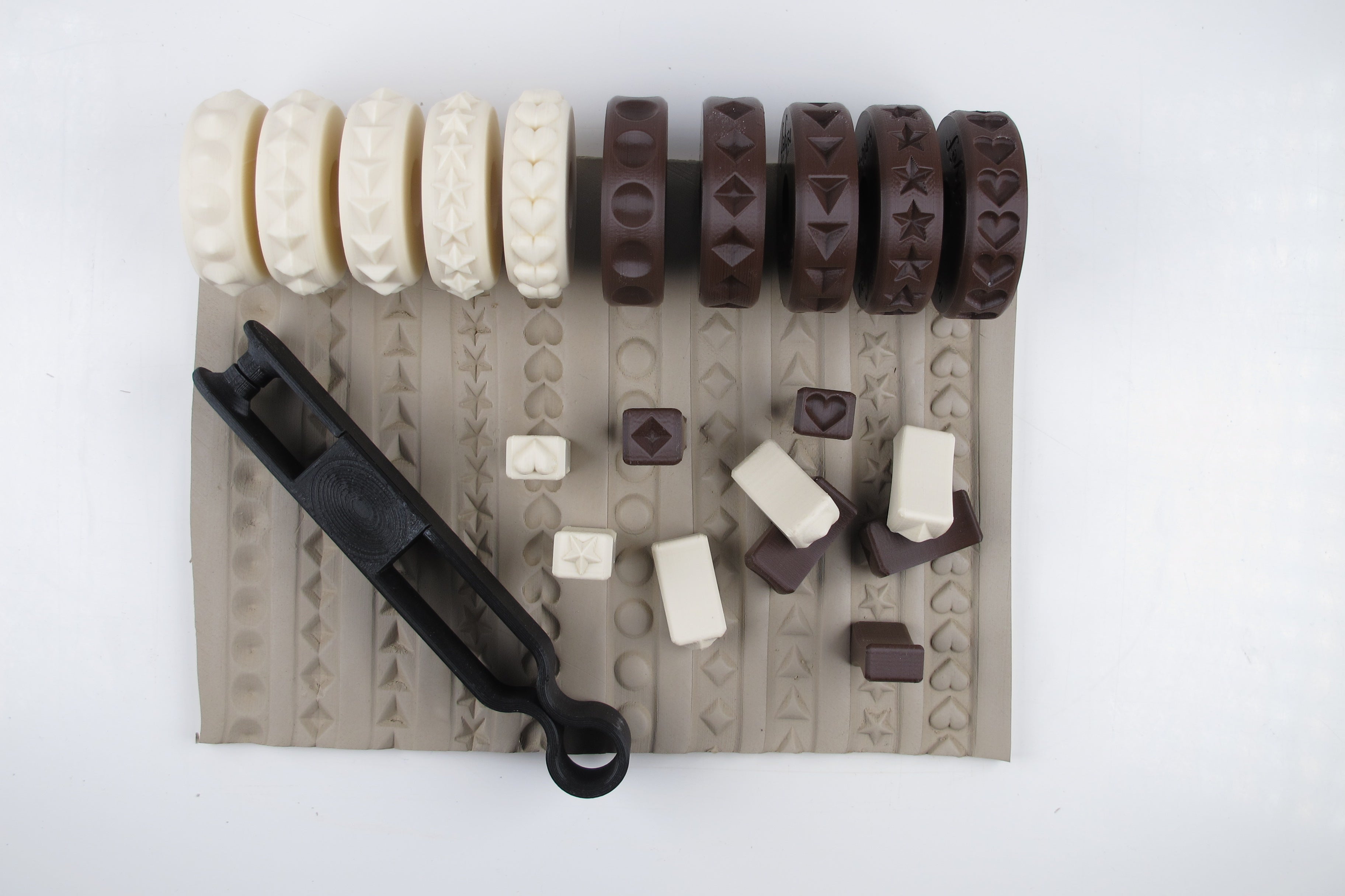 Basic Shape Stamps | Clay stamps | Relyef pottery tools