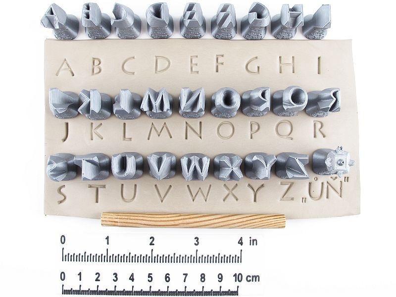 Lithos alphabet stamps for clay | Relyef pottery tools