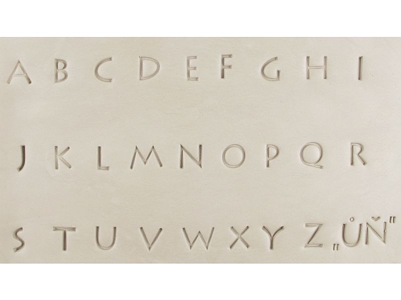 Lithos alphabet stamps for clay | Relyef pottery tools