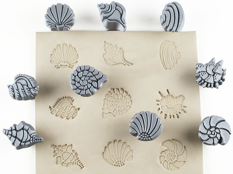 Sea Shells | Clay stamps | Relyef pottery tools – Rélyéf