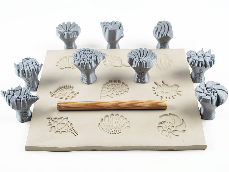 Sea Shells | Clay stamps | Relyef pottery tools – Rélyéf