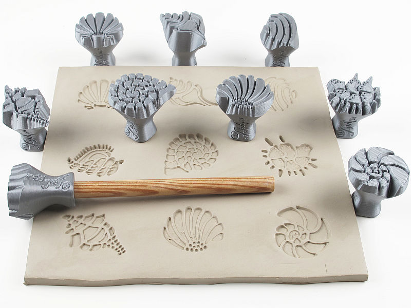 Sea Shells | Clay stamps | Relyef pottery tools – Rélyéf