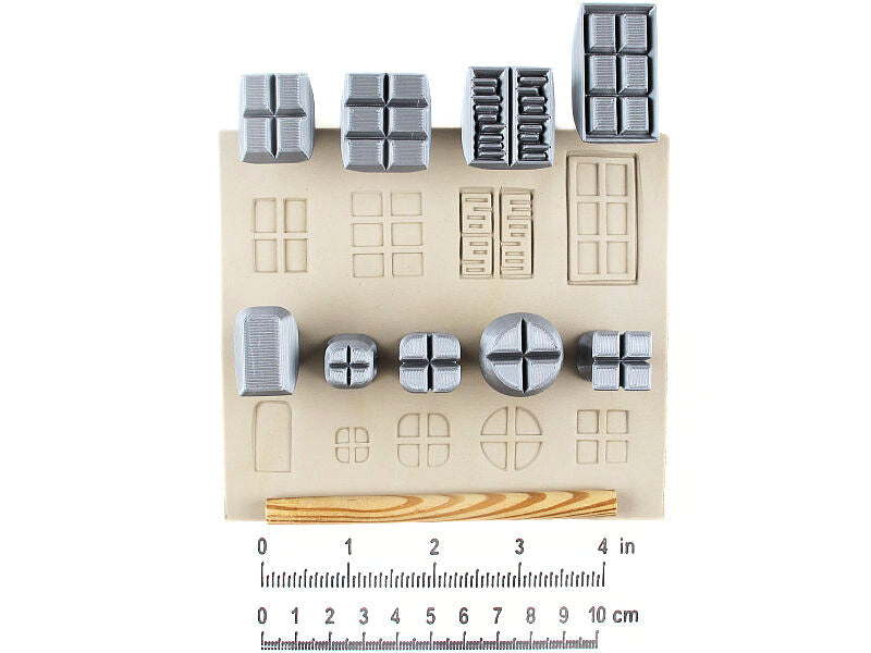 Windows | Clay stamps | Relyef pottery tools