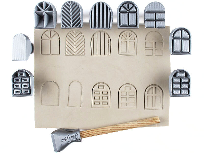 Windows | Clay stamps | Relyef pottery tools