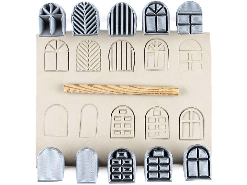 Windows | Clay stamps | Relyef pottery tools