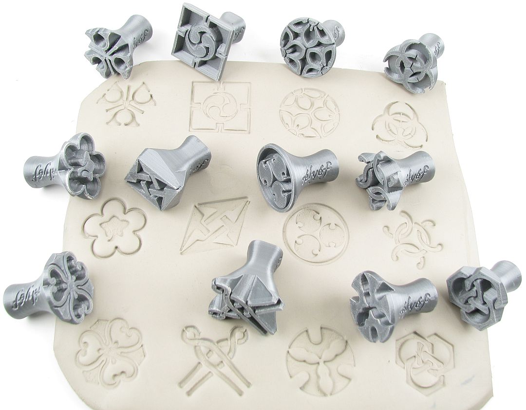 Japanese Guild Symbols | Clay stamps | Relyef pottery tools