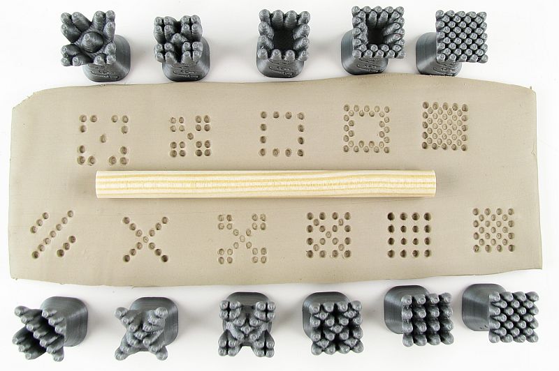 Dots | Clay stamps | Relyef pottery tools