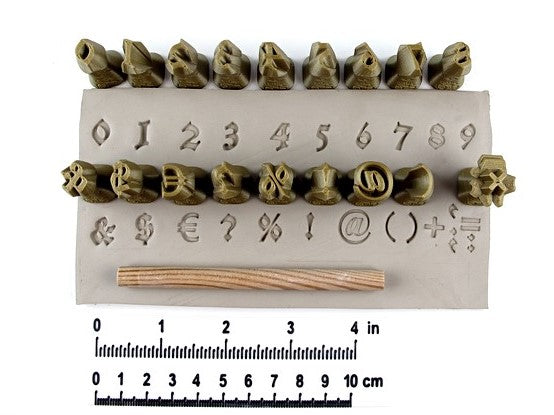 Swabach Number Stamps | Clay stamps | Relyef pottery tools – Rélyéf