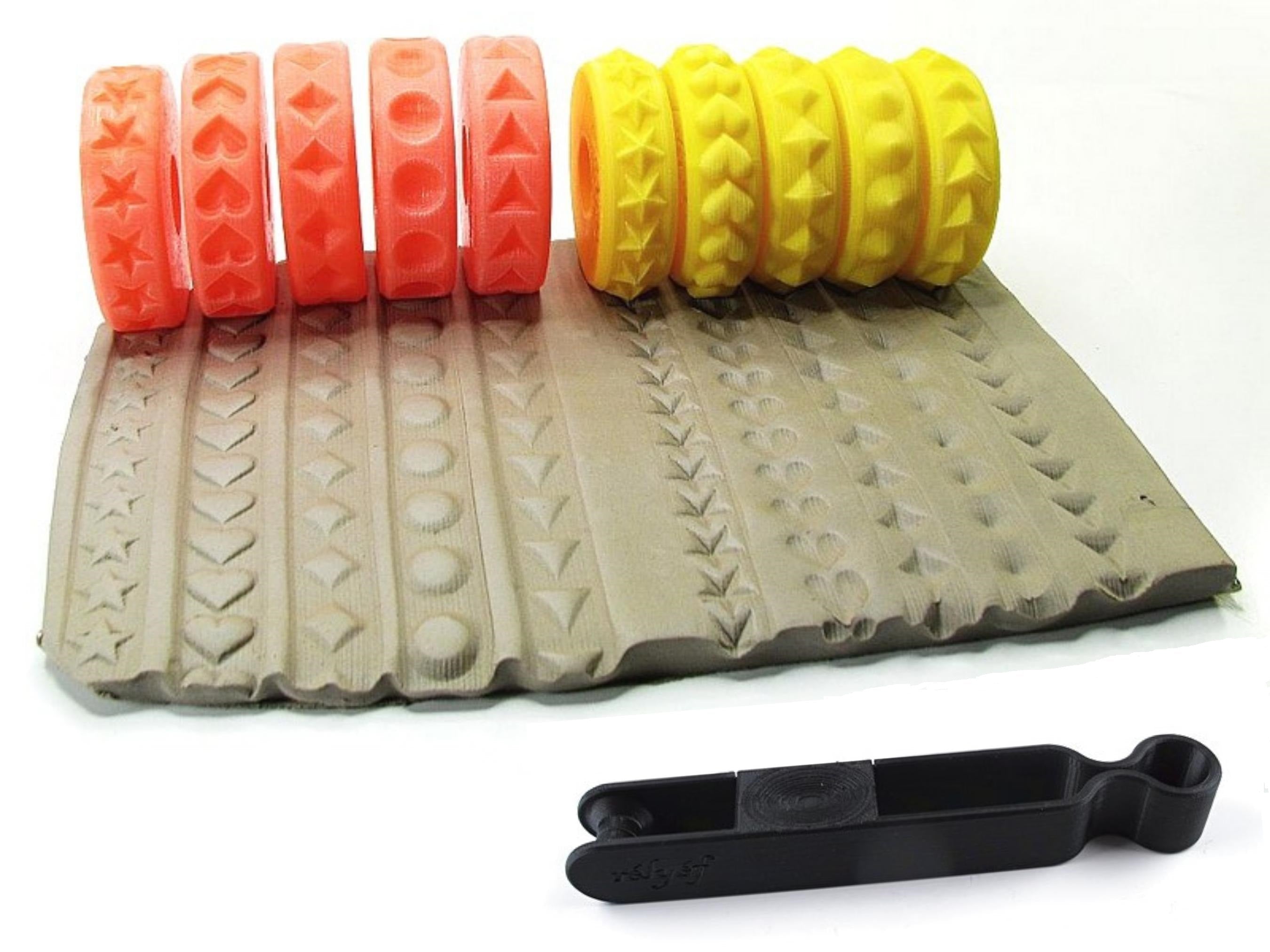 Texture roller sets for clay | Relyef pottery tools