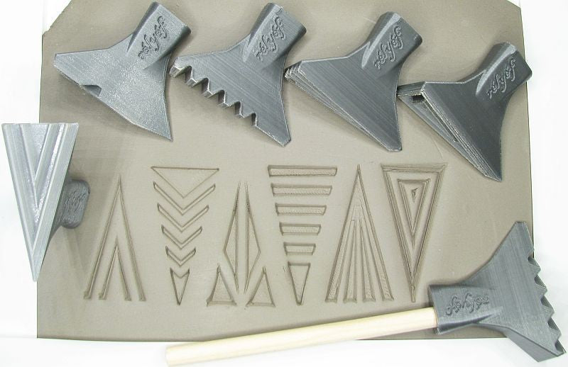 Isosceles Triangles | Clay stamps | Relyef pottery tools