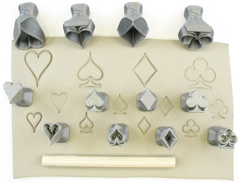Playing Card Suits | Clay stamps | Relyef pottery tools