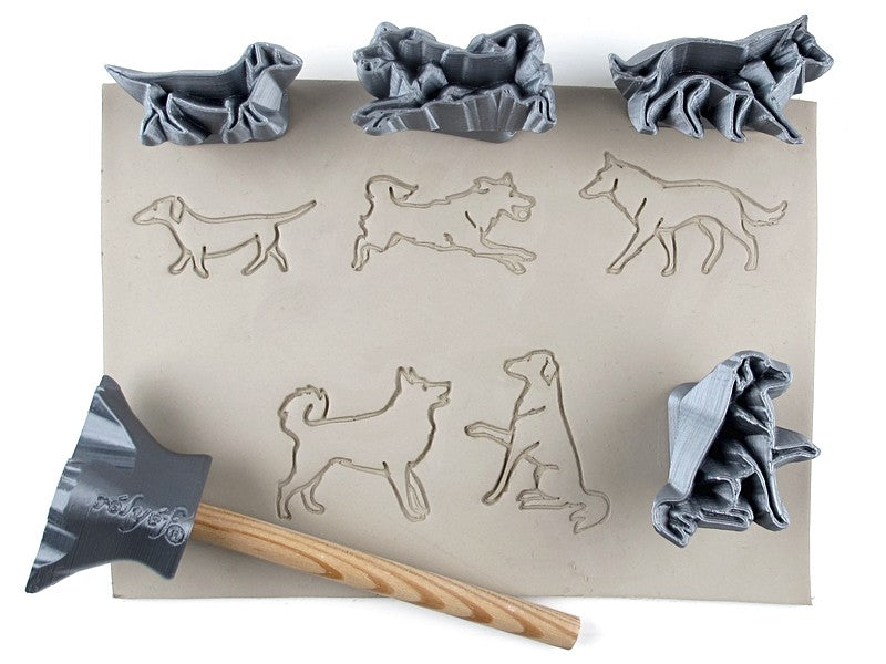 Dogs | Clay stamps | Relyef pottery tools