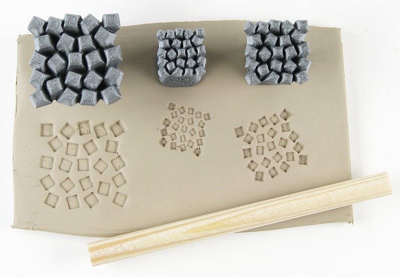 Square Dots | Clay stamps | Relyef pottery tools