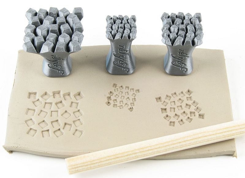 Square Dots | Clay stamps | Relyef pottery tools