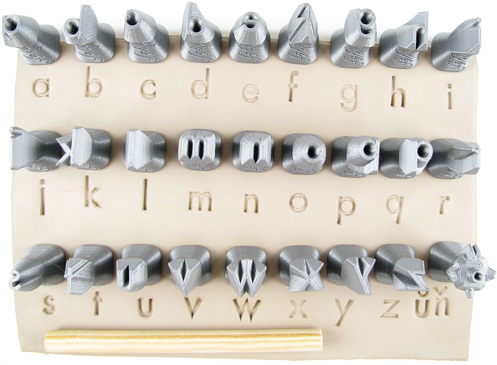 Futura alphabet stamps for clay | Clay stamps | Relyef pottery tools
