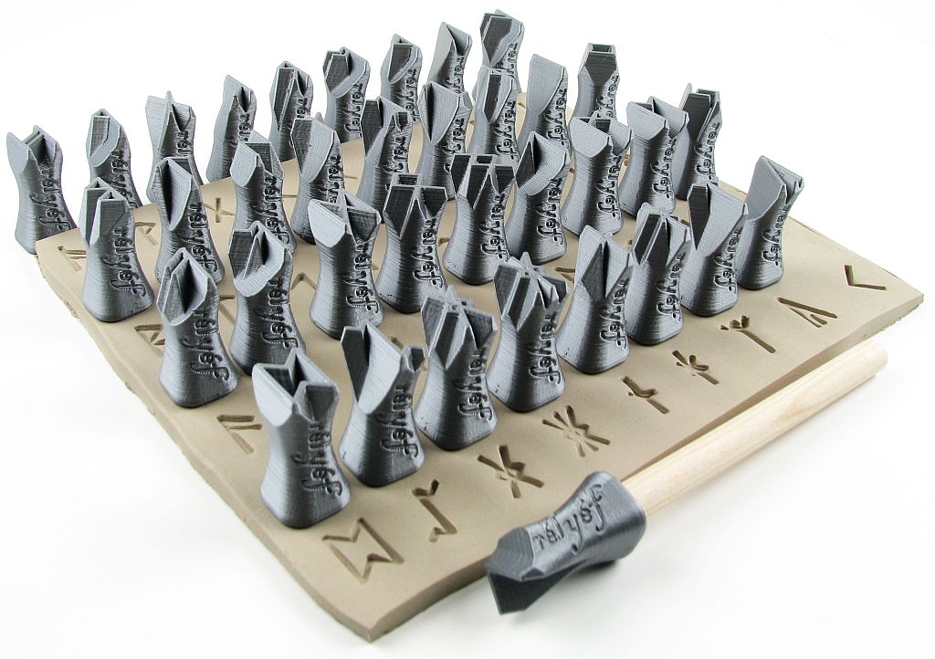 Celtic Runes | Clay stamps | Relyef pottery tools