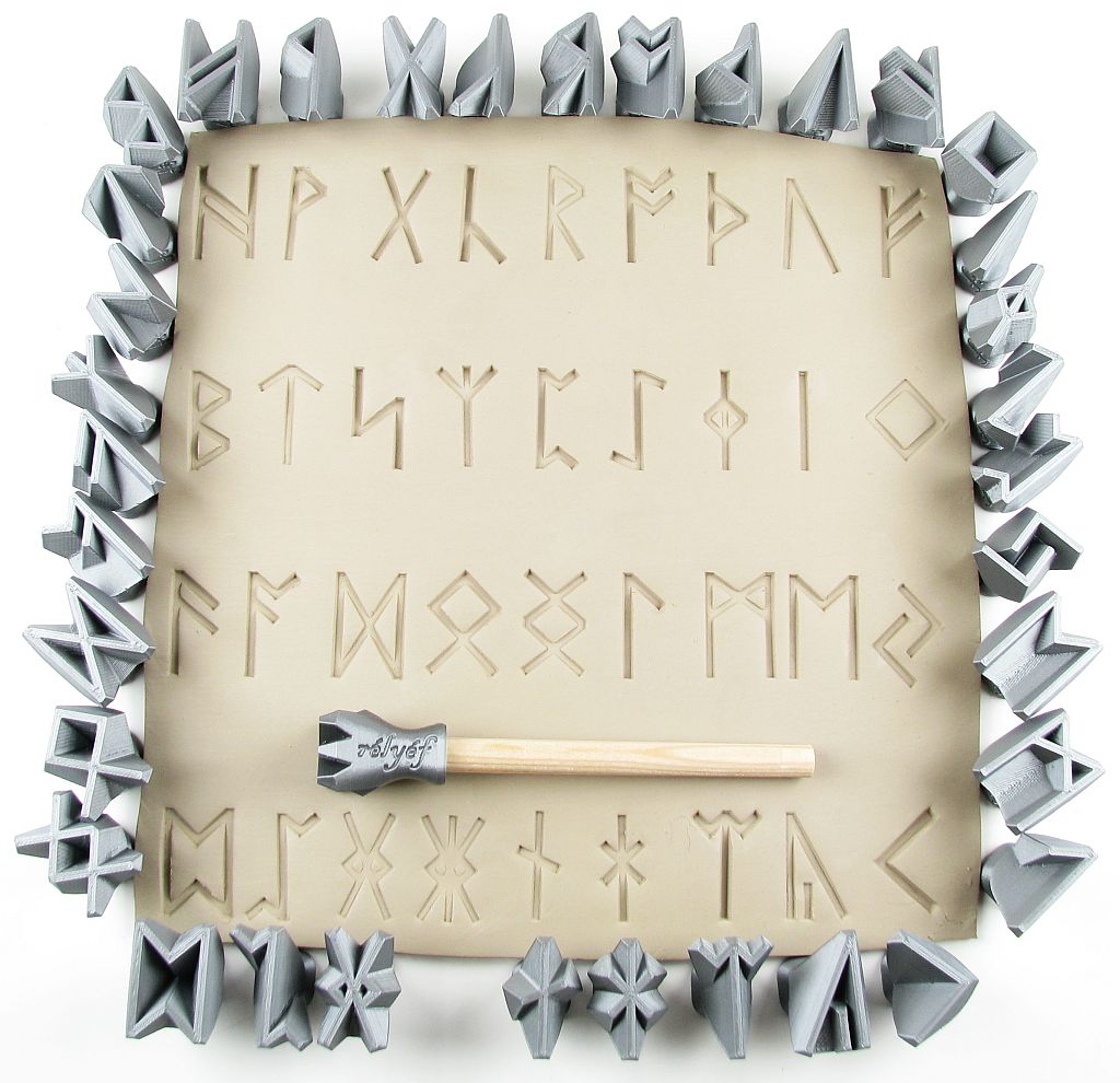 Celtic Runes | Clay stamps | Relyef pottery tools
