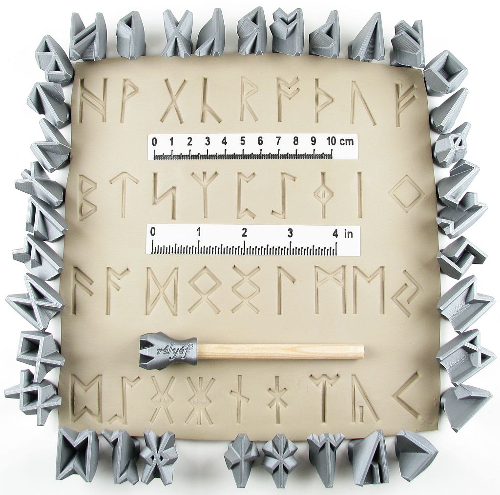 Celtic Runes | Clay stamps | Relyef pottery tools