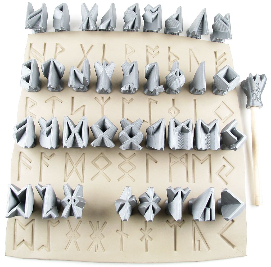 Celtic Runes | Clay stamps | Relyef pottery tools