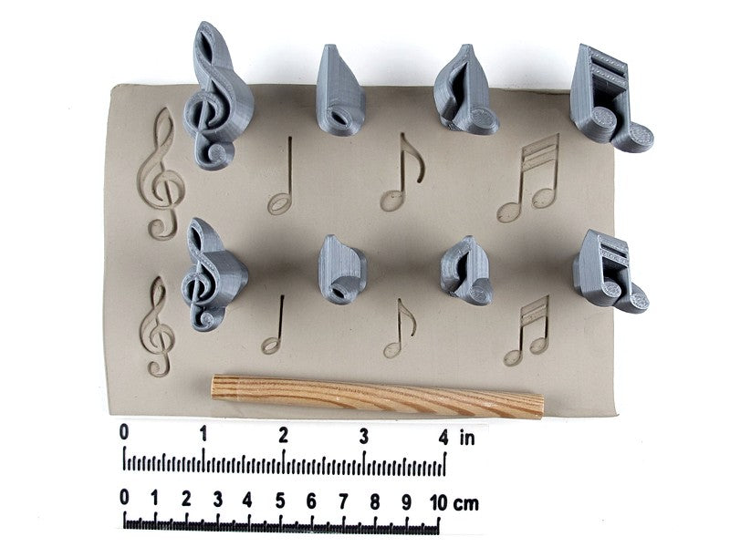 Music Symbols | Clay stamps | Relyef pottery tools