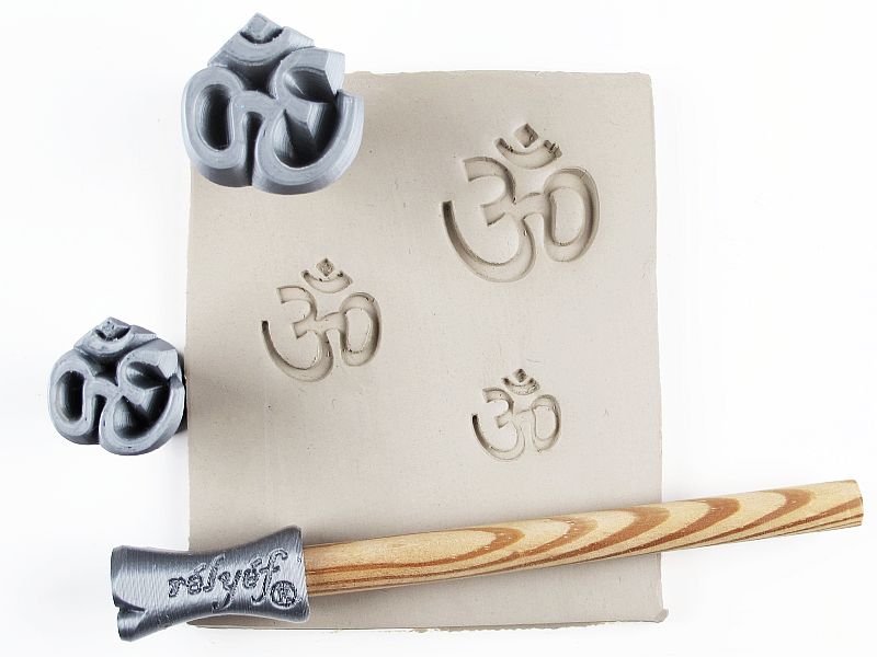 Om symbol stamps | Clay stamps | Relyef pottery tools – Rélyéf